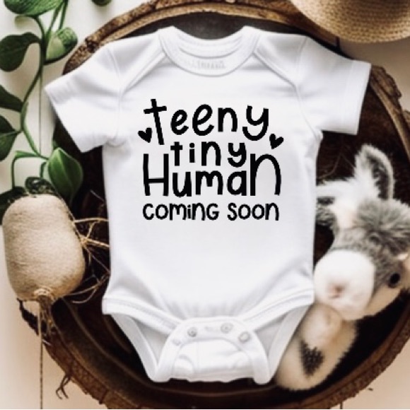 One Pieces | Teeny Tiny Human Coming Soon Pregnancy Announcement Baby ...
